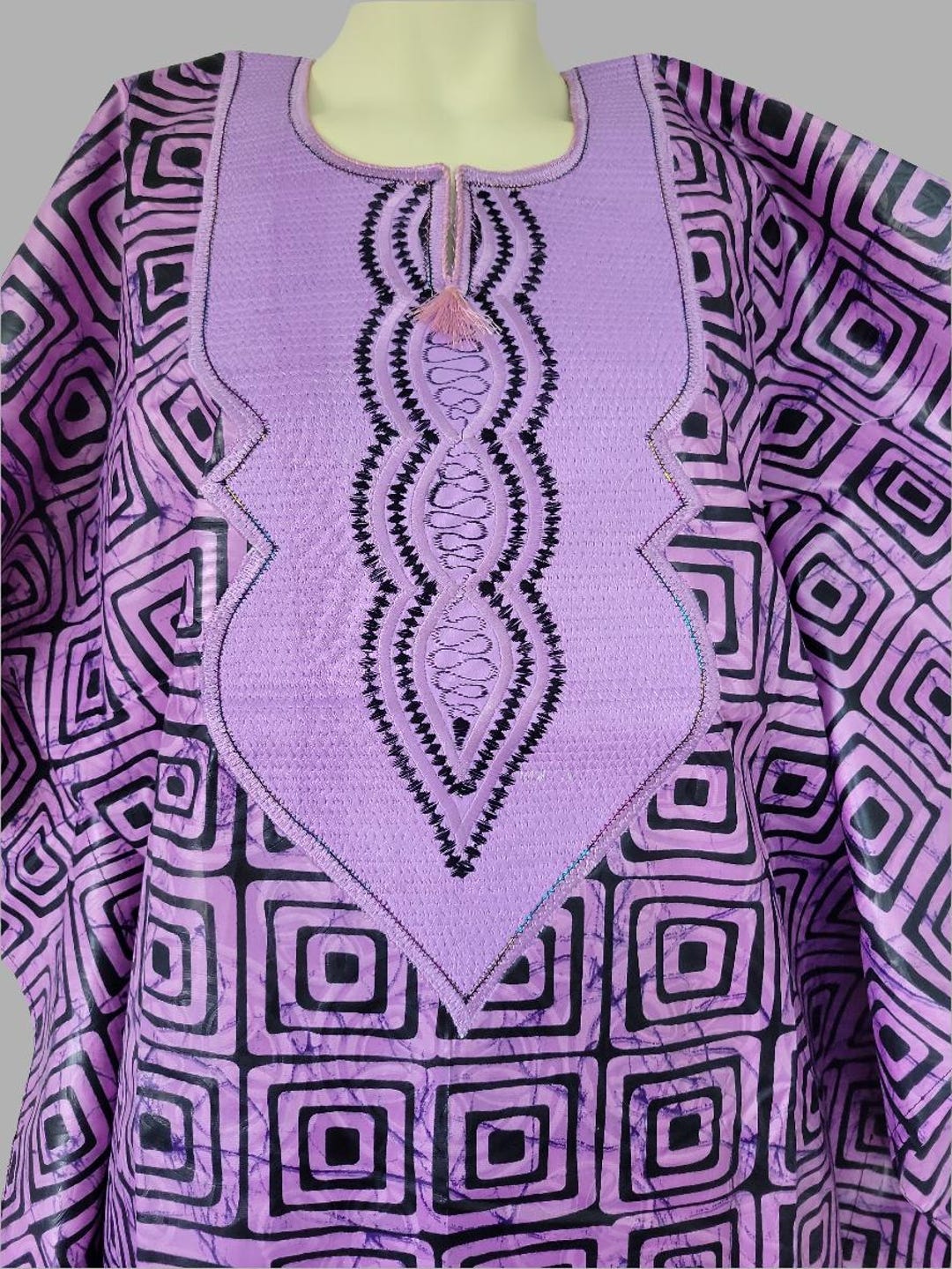 Adire Tie-dye Bazin Kampala African Print Fabric in Agbada Brocade ...