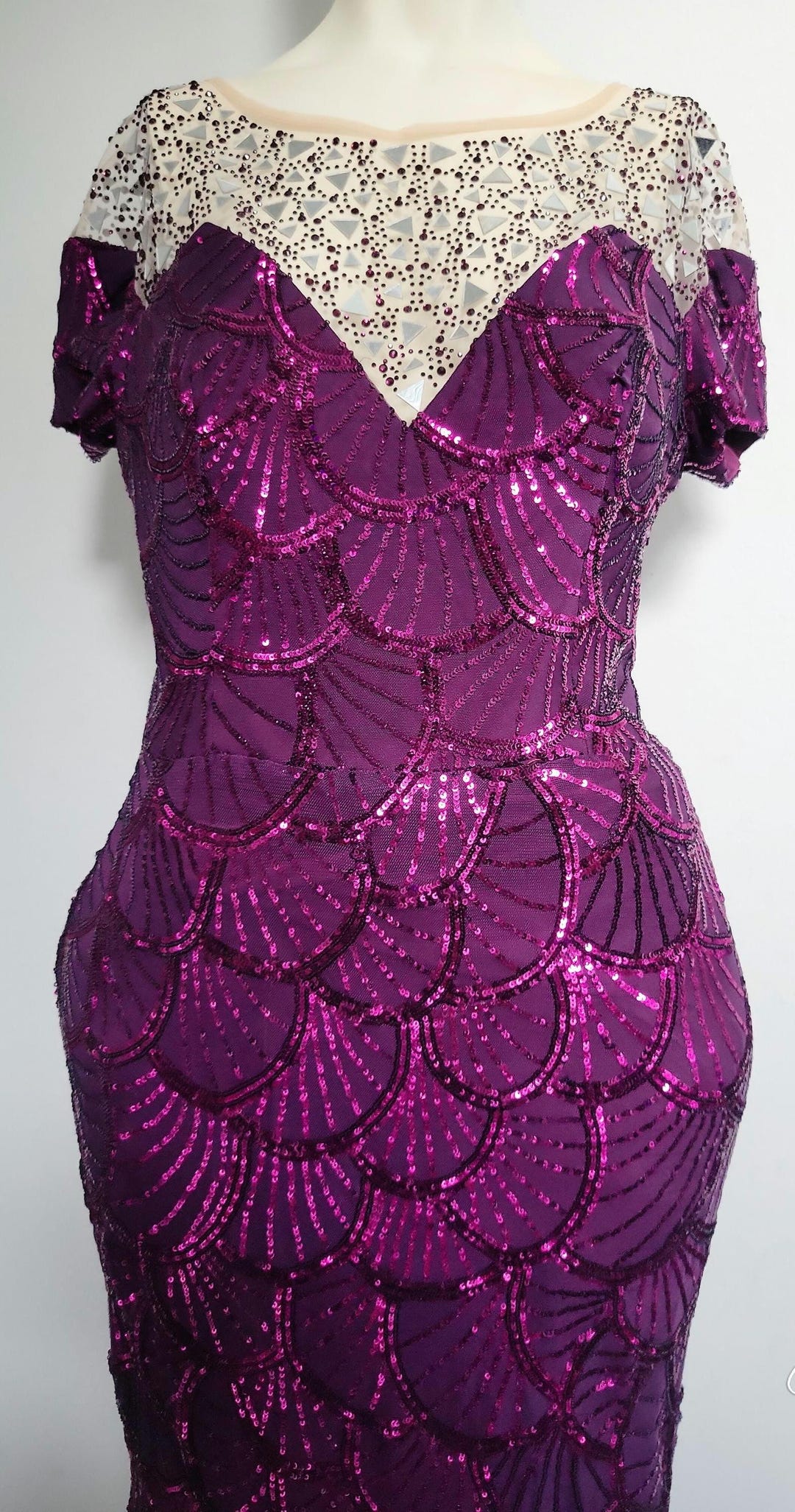 Deep Purple Formal Sequin Plus-size Evening Dress - Etsy