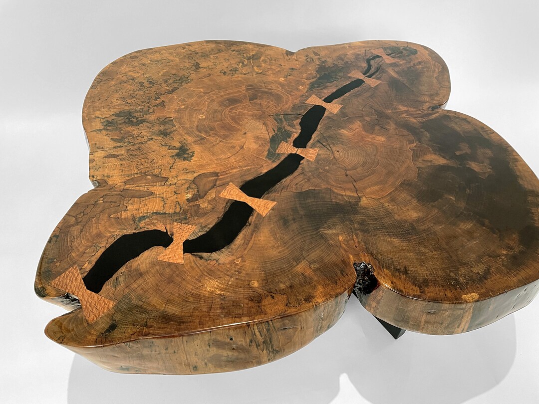XXL Tree Disc Table Solid Wood Epoxy Resin - Etsy