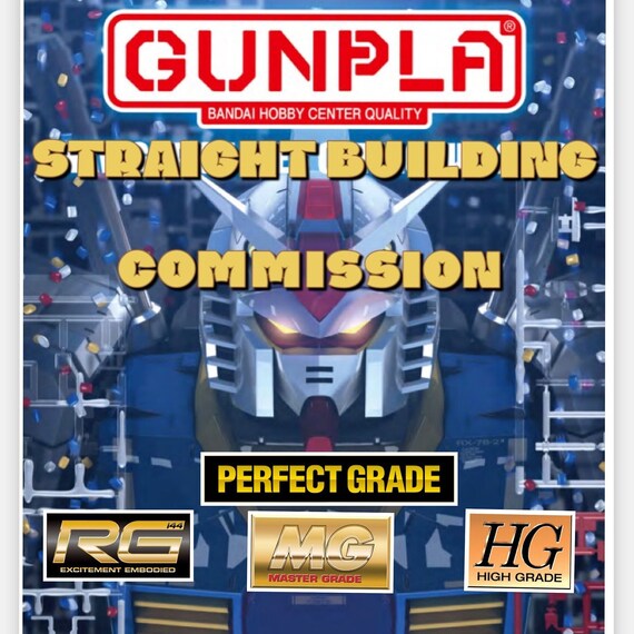 BANDAI Gunpla Straight Building Commission Order - Etsy