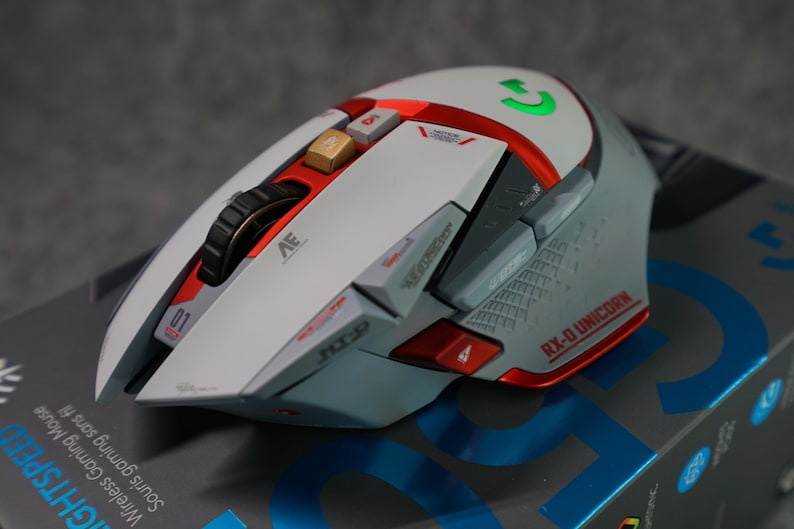 RX-0 Unicorn GUNDAM Edition Custom Painted Logitech G502 HERO & G502X ...