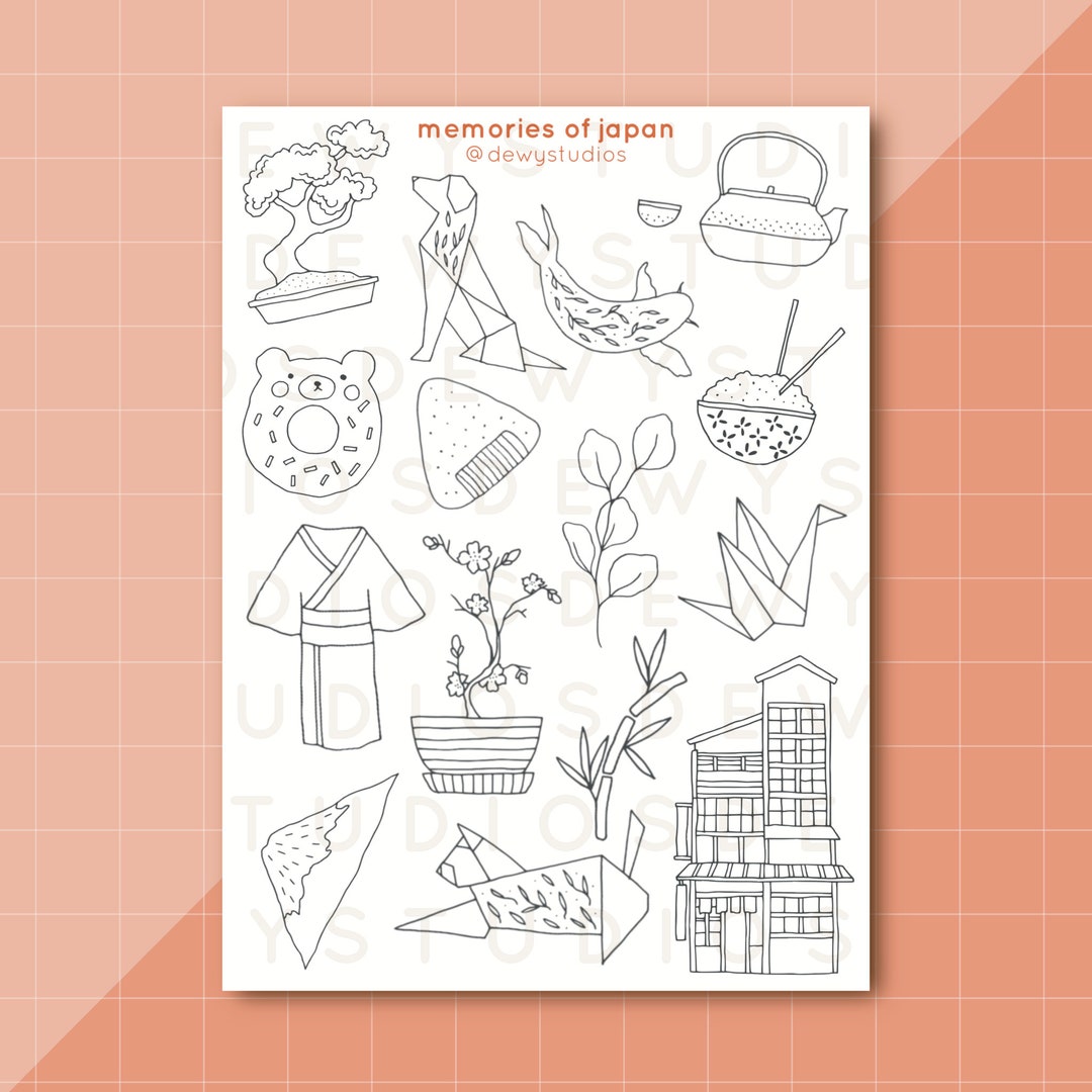 Memories of Japan Sticker Sheet SS009 Bullet Journal, Planner ...