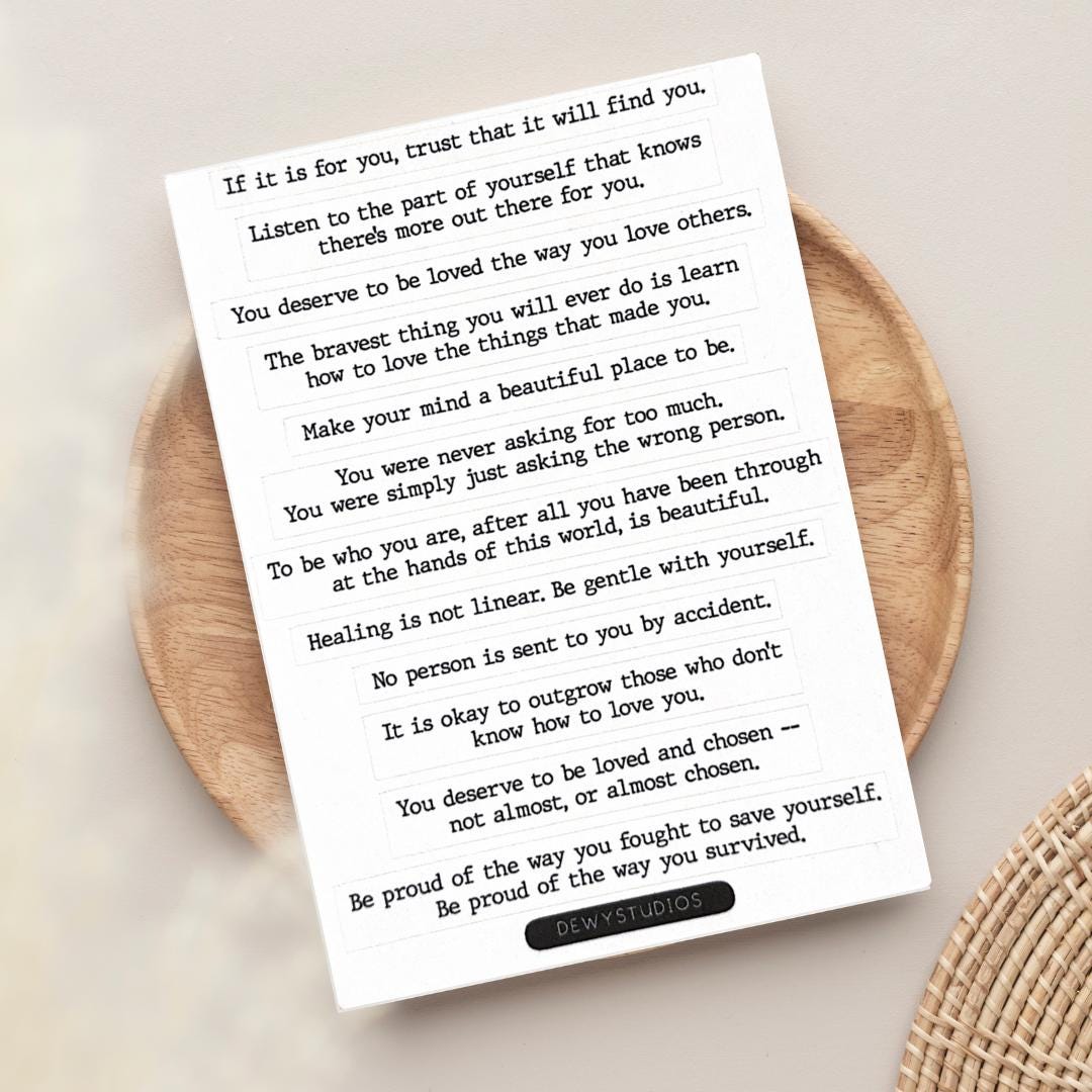 Gentle Reminders Sticker Sheet SS003 Bullet Journal, Journaling ...