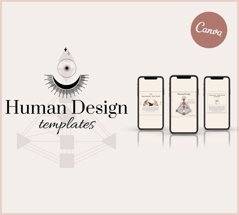 Human Design Digital Canva Social Media Instagram Templates, Neutral ...