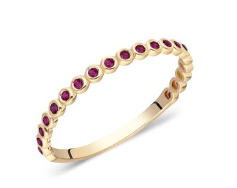 Bezel Set Ruby - Etsy