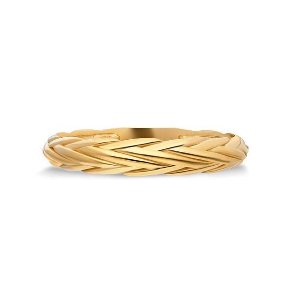 Braided Gold Ring - Etsy