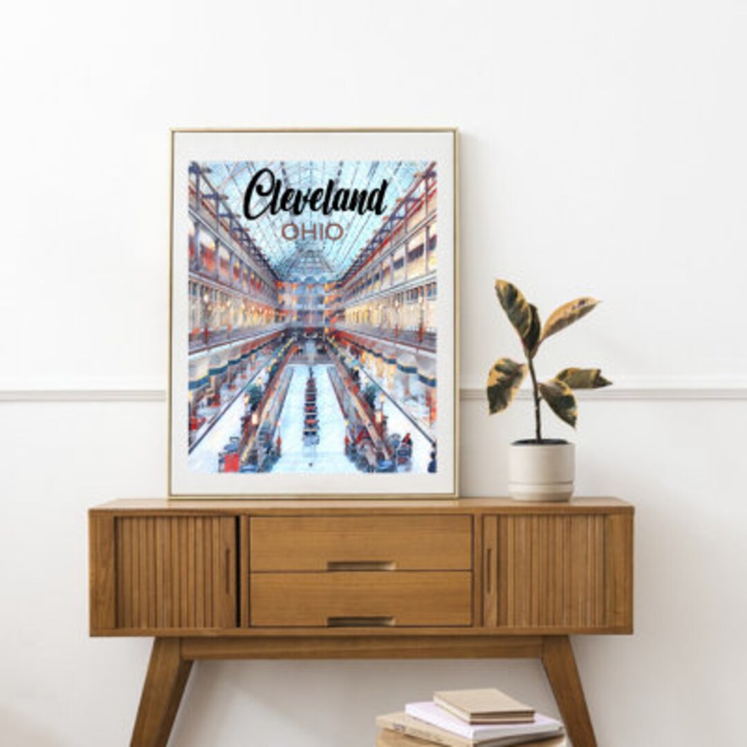 Cleveland Arcade "the Land" Poster Print, Ohio Art, Ohio Home Decor ...