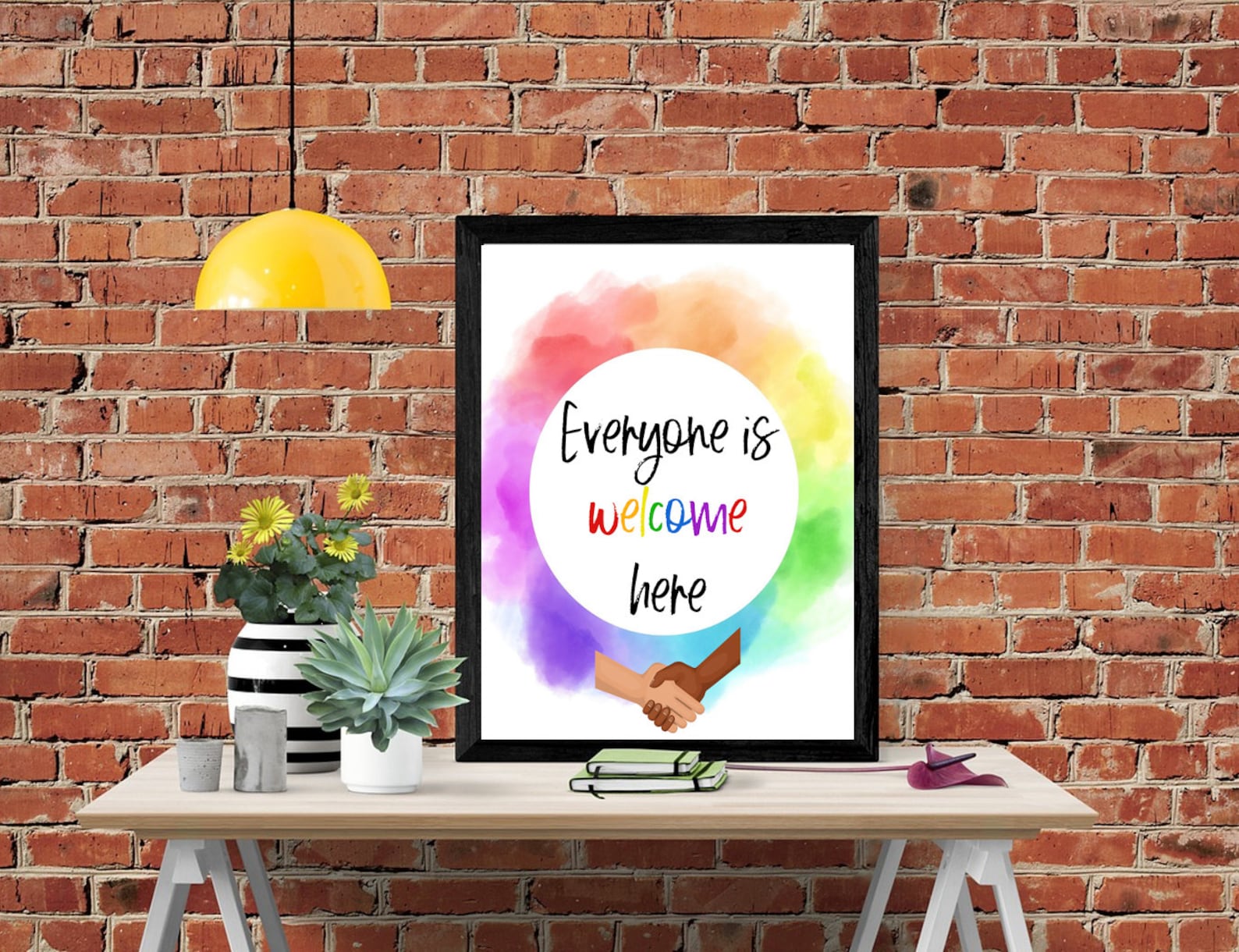 Everyone is Welcome Here Inclusion Poster | Teacher Gift | Counselor ...