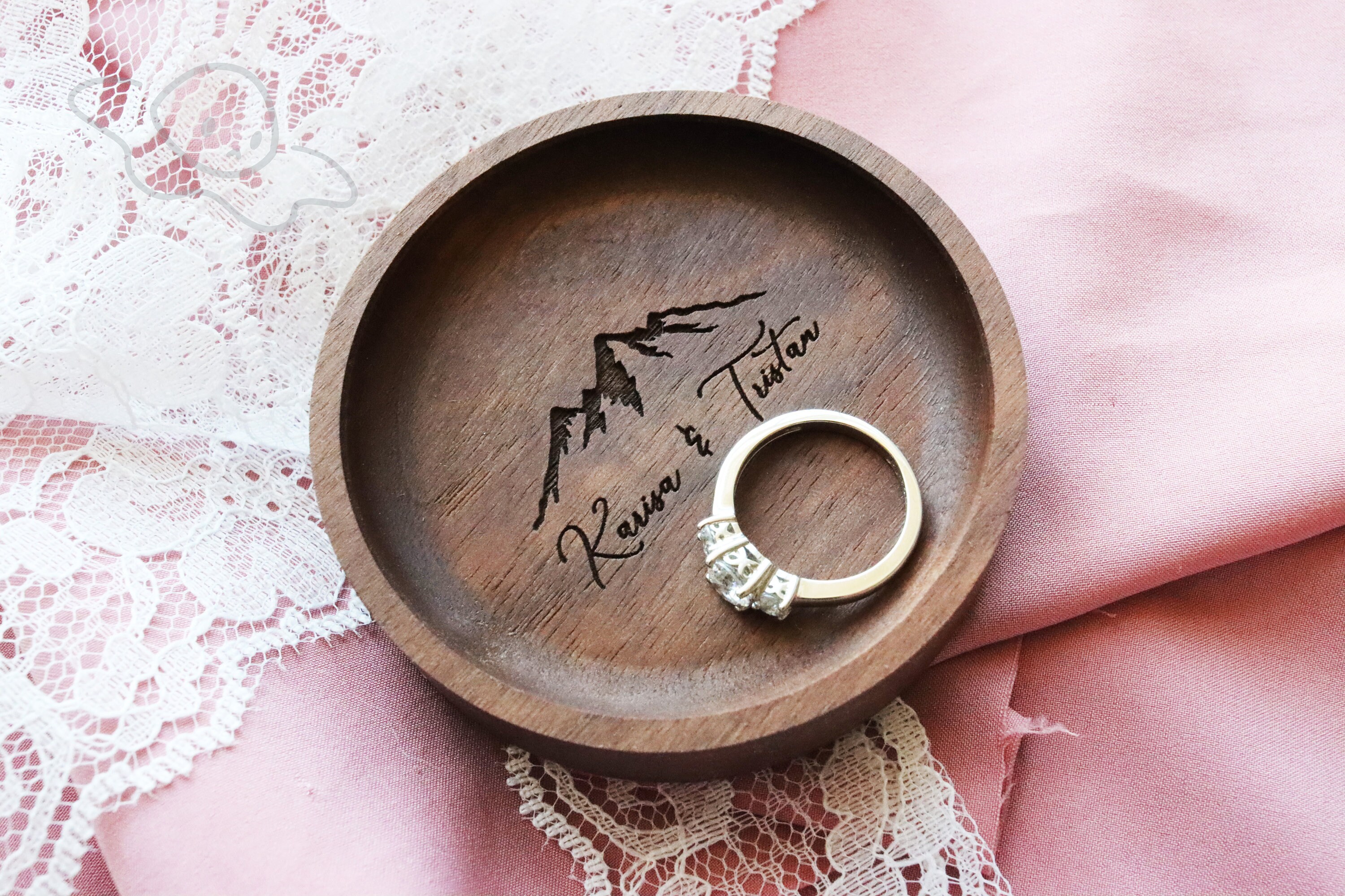 Personalized Mountain Ring Dish/ Engagement Ring Dish/ Custom Wedding ...