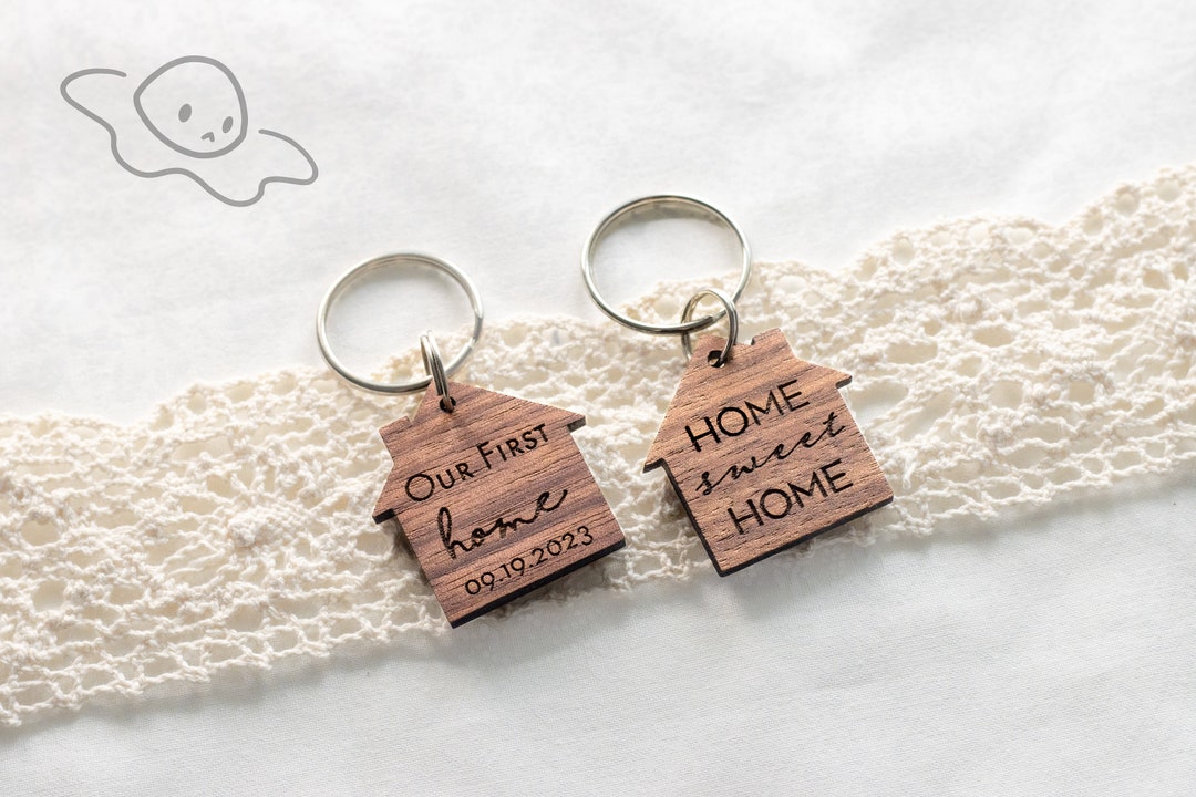 Personalized New Home Keychain, Vacation Rental, Home Sweet Home, Home ...
