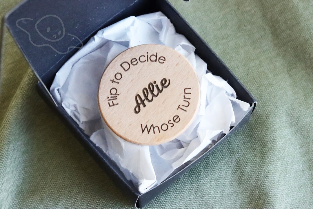 Personalized Decision Flip Coin, Gift for Her, Decision Making Coin ...