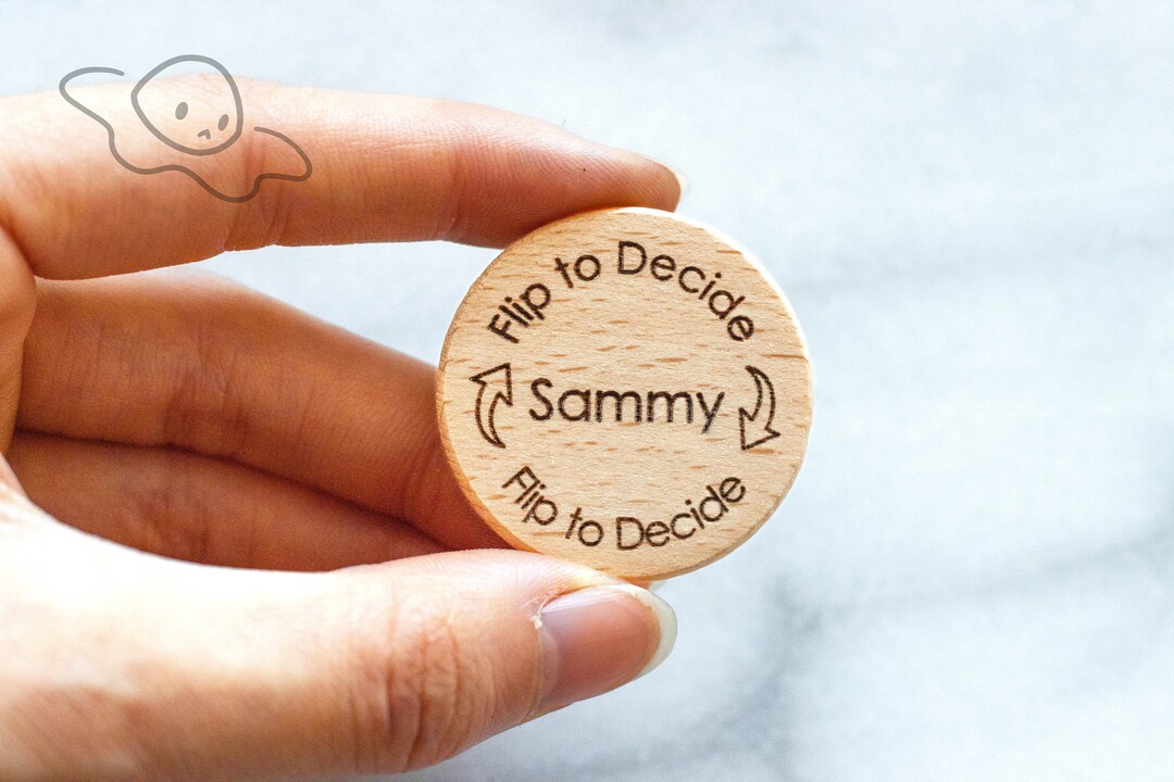 Personalized Wood Decision Coin, New Parents Decision Flip Coin ...