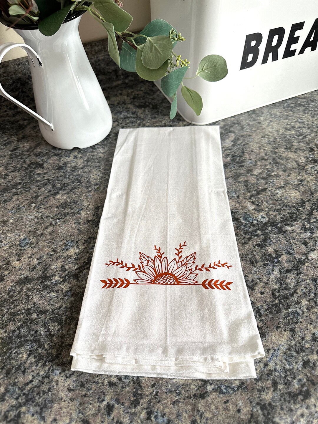 Sunflower Decorative Flour Sack Cotton Kitchen Towels, Flour Sack ...