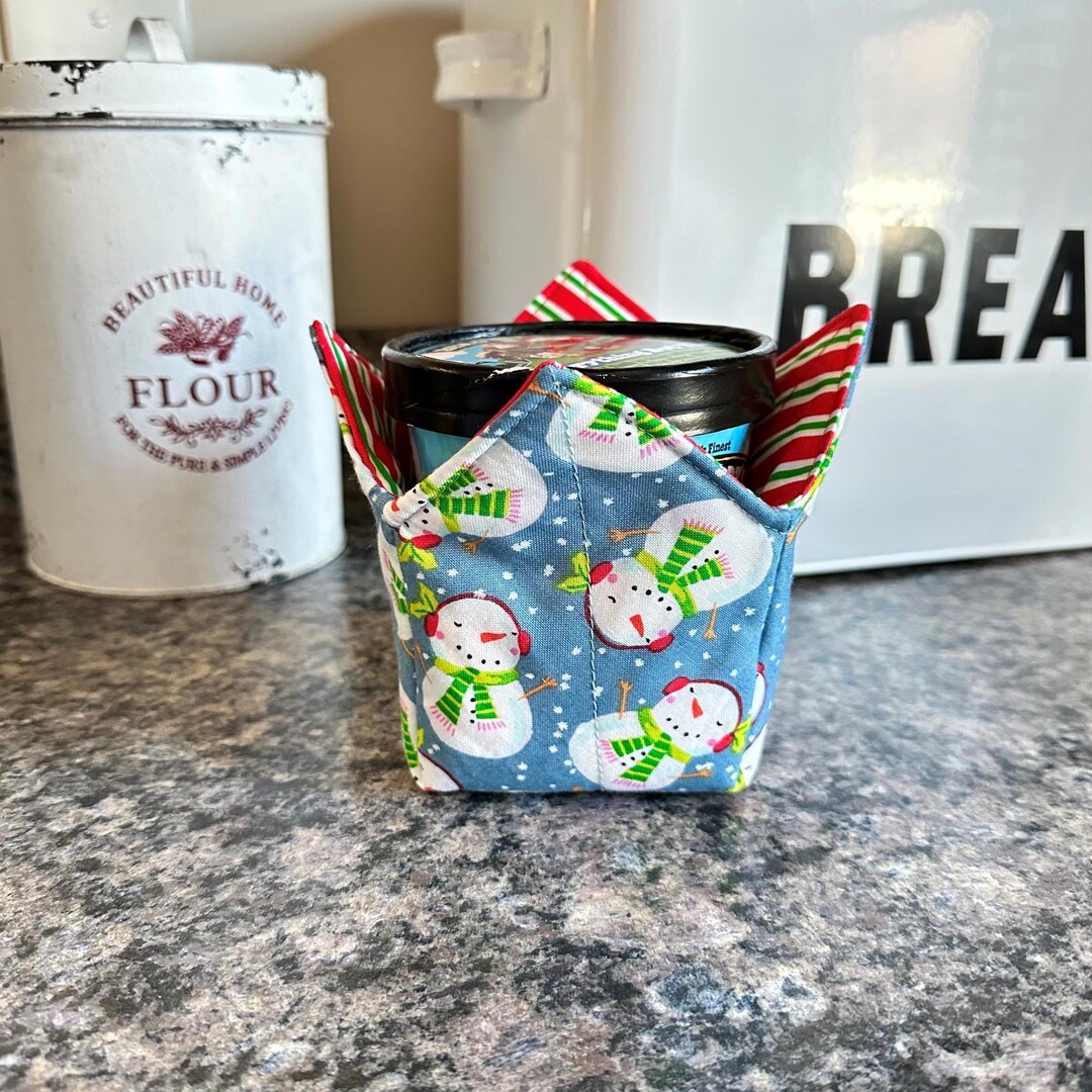 Snowman Pint Ice Cream Cozy, Ice Cream Cozies, Ramen Soup Cup Cozy ...