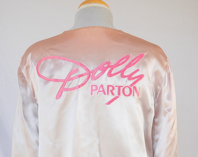 RARE Vintage Official Dolly Parton Crew Member Satin Bomber Jacket ...