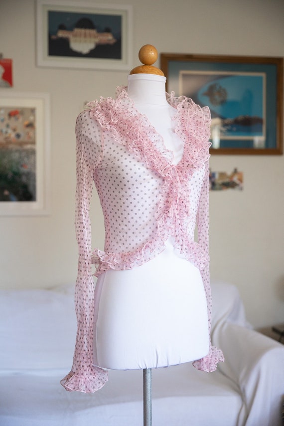 90s pink mesh top - Gem