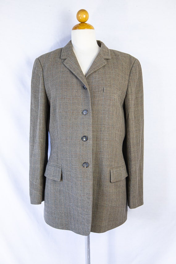 1990s Jil Sander brown four button blazer / size 8 - Gem