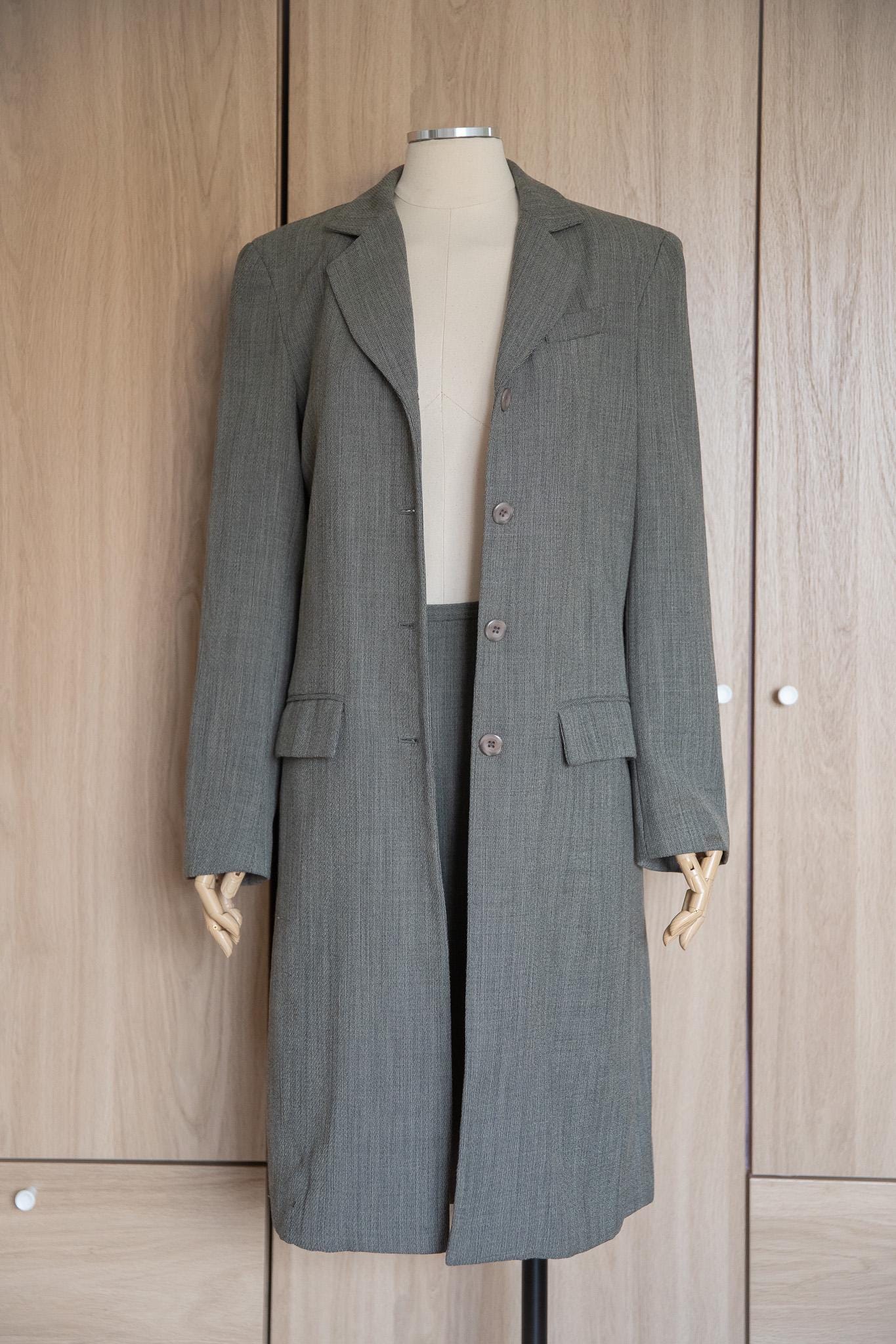 90s Kenar Long Duster With Matching Skirt Set - Etsy