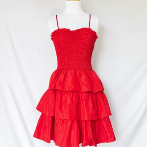 1980s Red Party Dress - Etsy