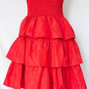 1980s Red Party Dress - Etsy