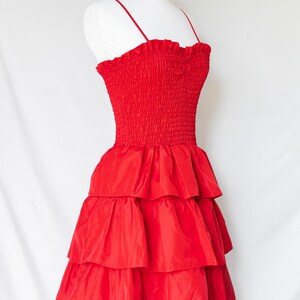 1980s Red Party Dress - Etsy