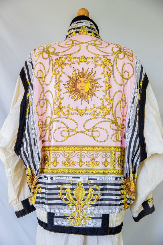 1990s Italian Luxury Print Nylon Track Jacket and Pan… - Gem