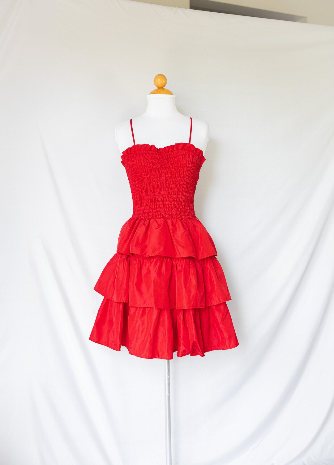 1980s Red Party Dress - Etsy
