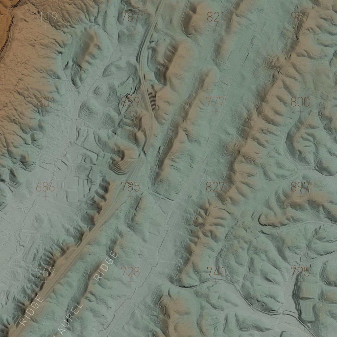 Chattanooga, TN Topographic Map - Museum Quality Matte Print - Etsy