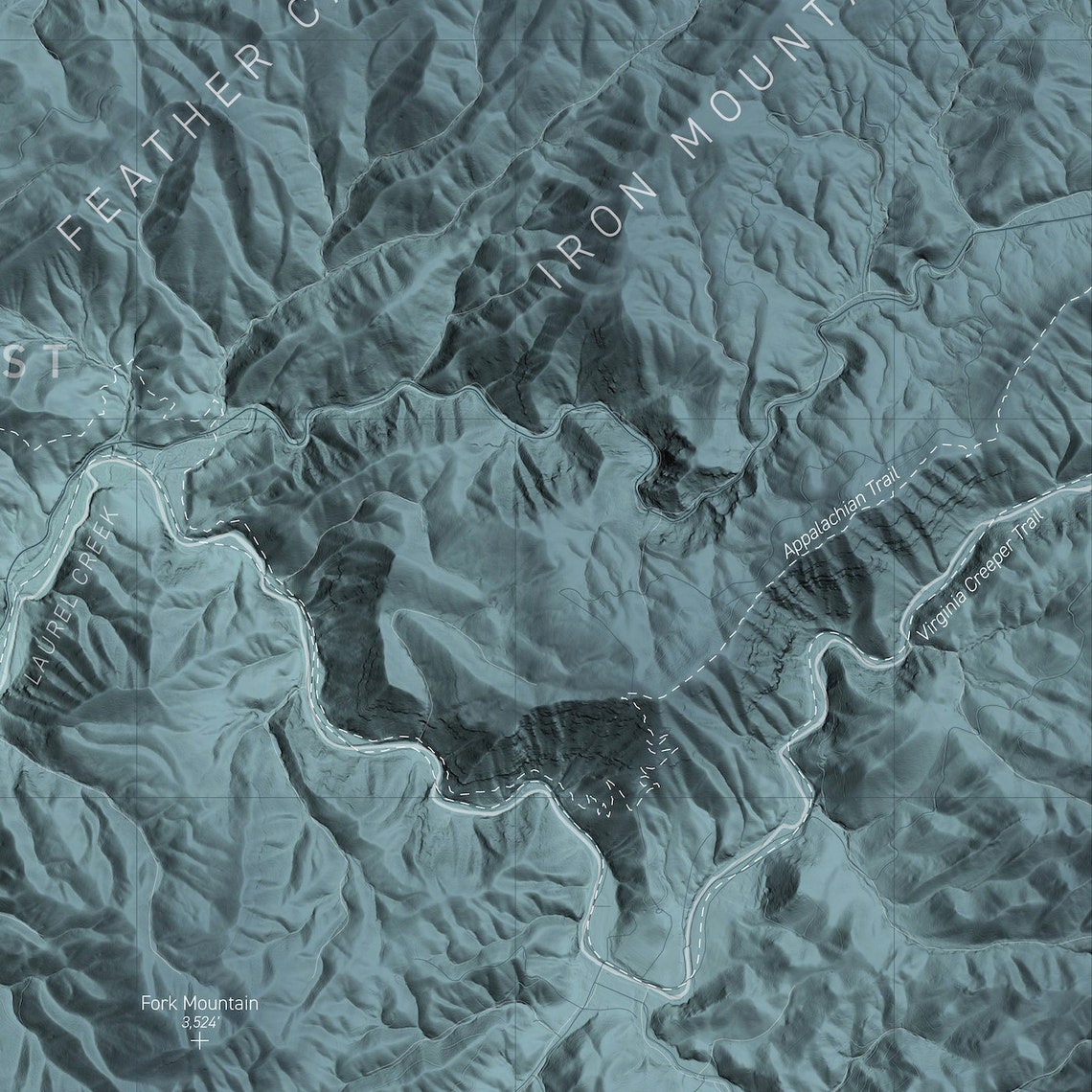 Damascus, Virginia Topographic Map - Museum Quality Matte Print - Etsy