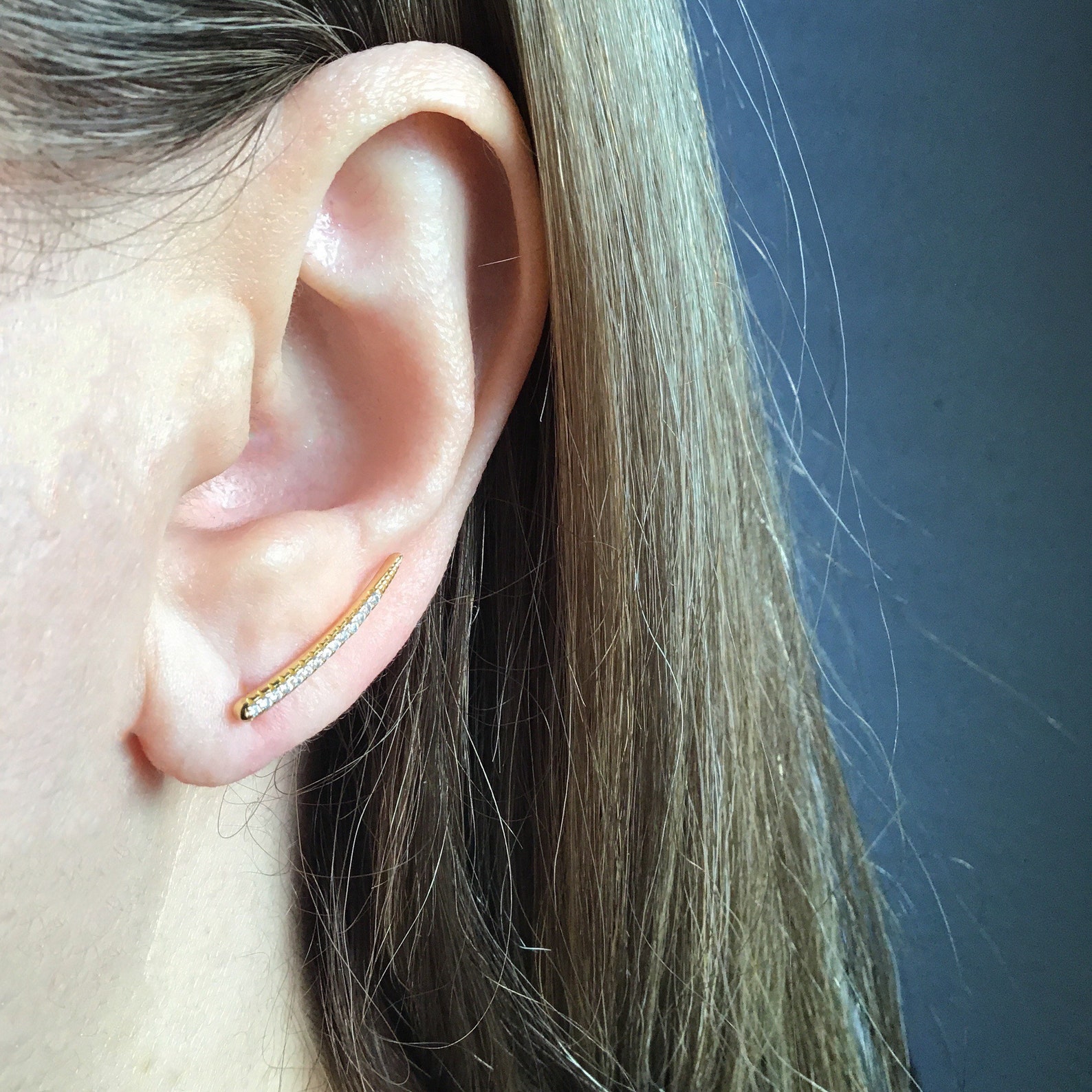 Ear Crawler in Sterling Silverdainty Crawler Earringsilver | Etsy