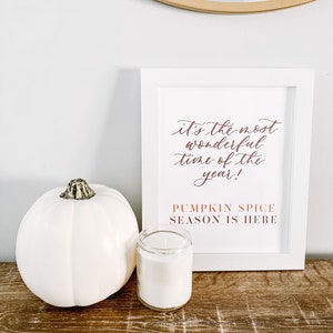 Pumpkin Spice Printable Quote | Fall Decor Wall Art | Gifts for PSL ...