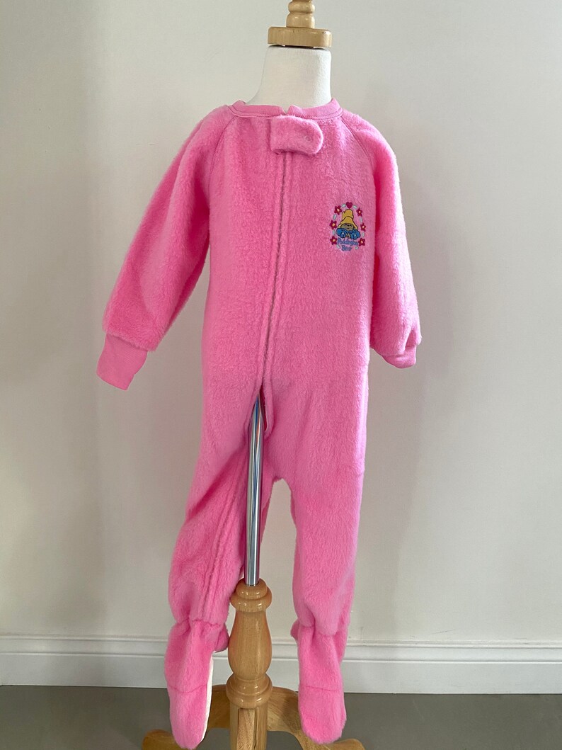 Vintage Paddington Bear Pink Onesie/toy Soft Fleece Toddler Sleeper ...