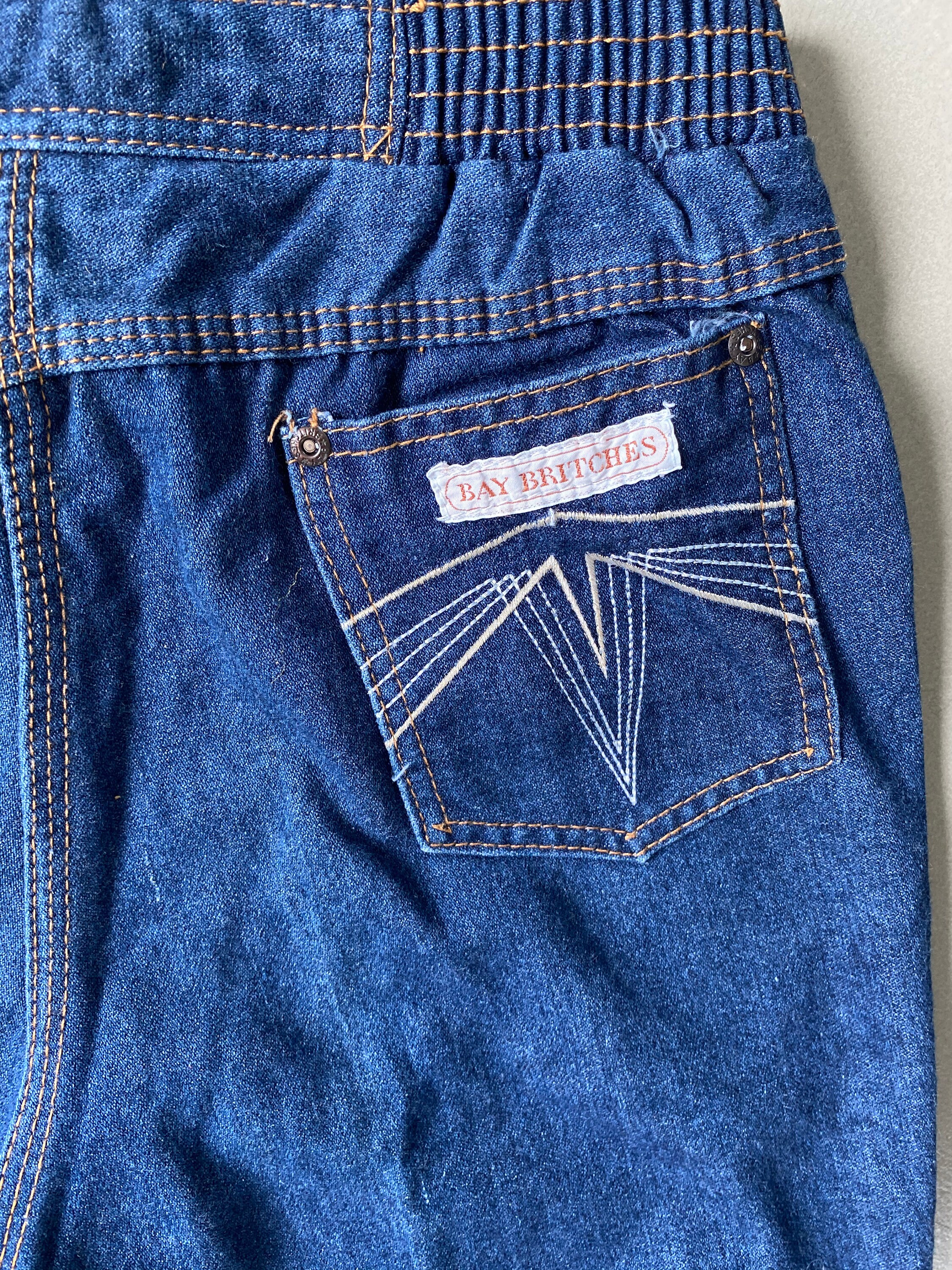 80s Vintage Bay Britches Jeans: Dark Wash Wide Leg Denim (size 27) - Etsy