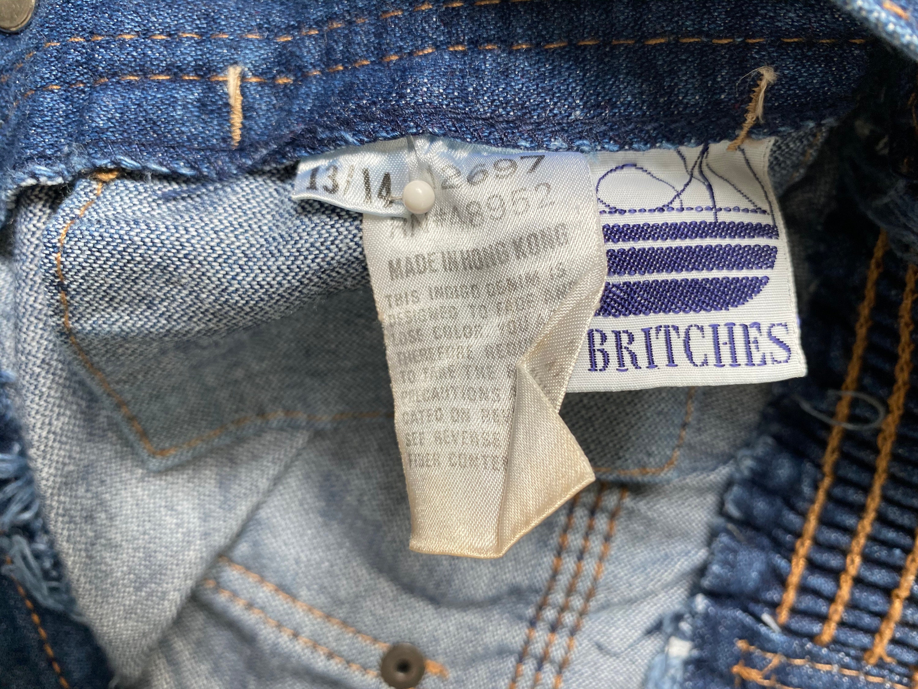 80s Vintage Bay Britches Jeans: Dark Wash Wide Leg Denim (size 27) - Etsy