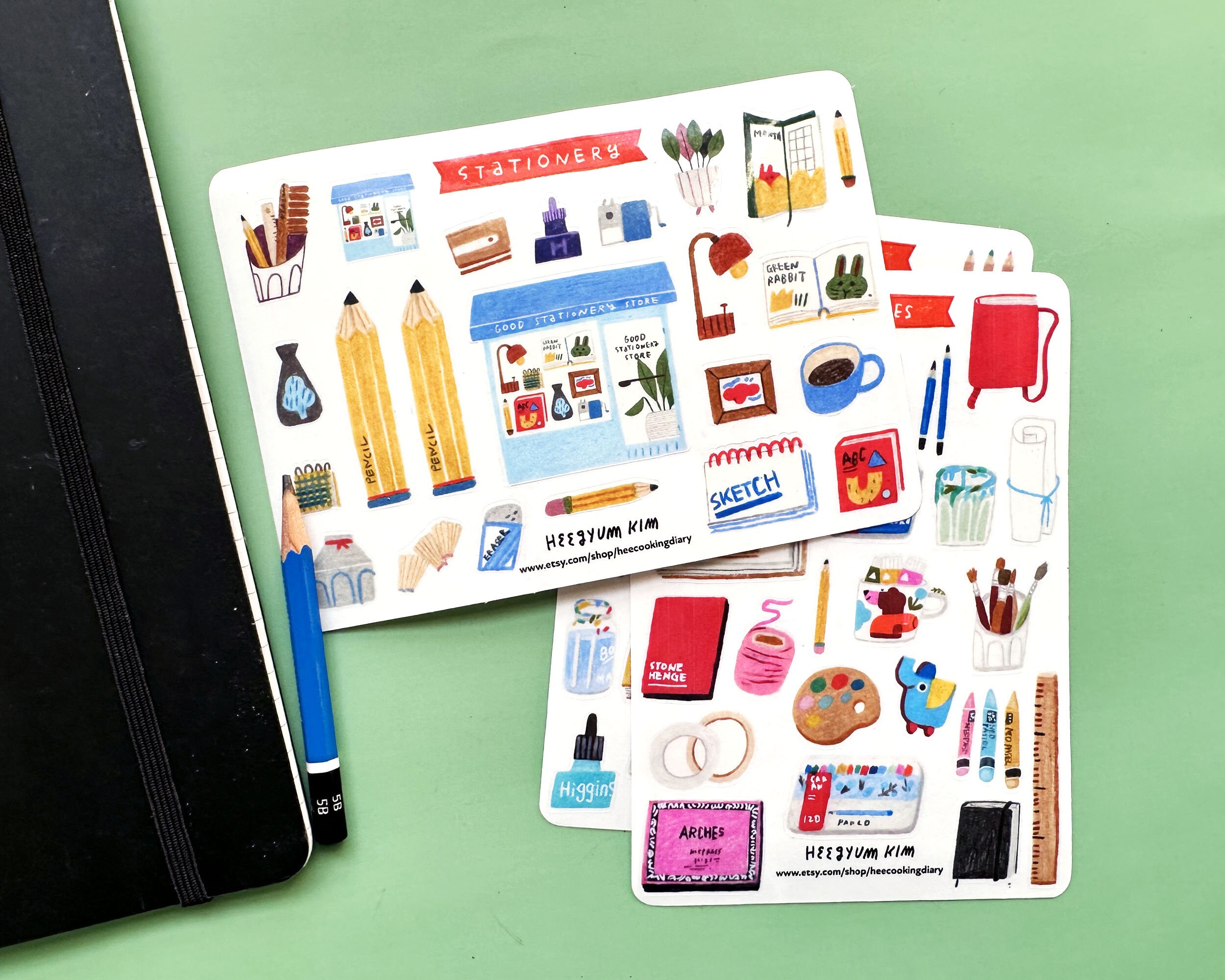 My Favorite Stationery Clear Sticker Sheet A6 Bullet Journal Planner ...
