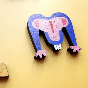 ABC Wooden Animal Pin - Etsy