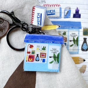 Stationery Shop Clear Acrylic Key Chain - Etsy