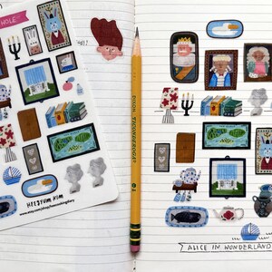 Alice in Wonderland Clear Sticker Sheet A6 Bullet Journal Planner ...