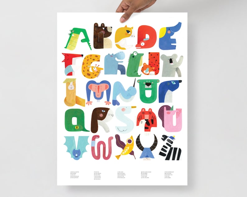 ABC Alphabet Poster 18x24 Inch - Etsy