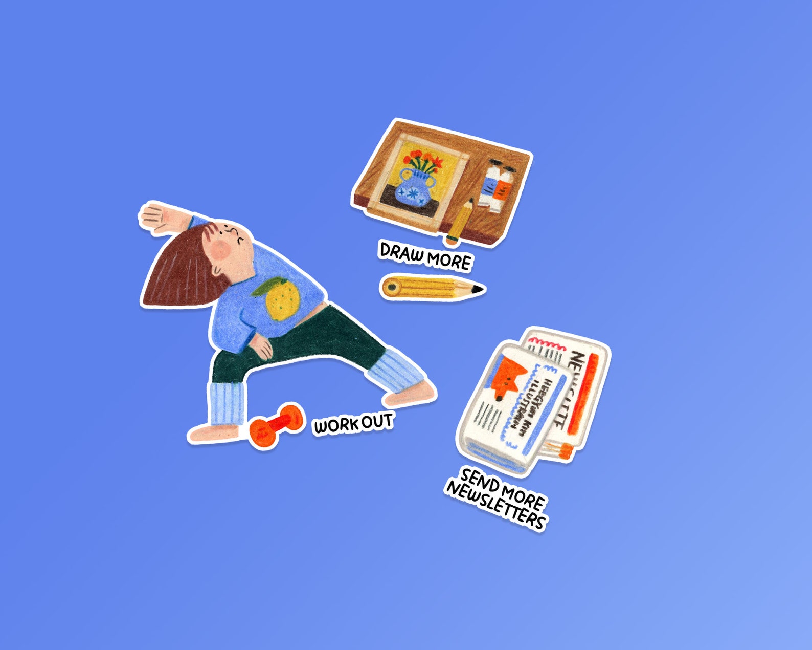 New Year's Resolution Sticker Sheet, Achieve Your Goals in Style ...