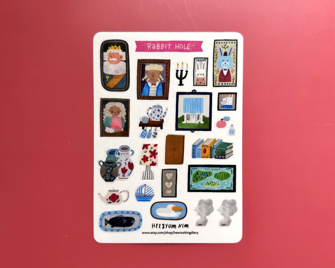 Alice in Wonderland Clear Sticker Sheet A6 Bullet Journal Planner ...