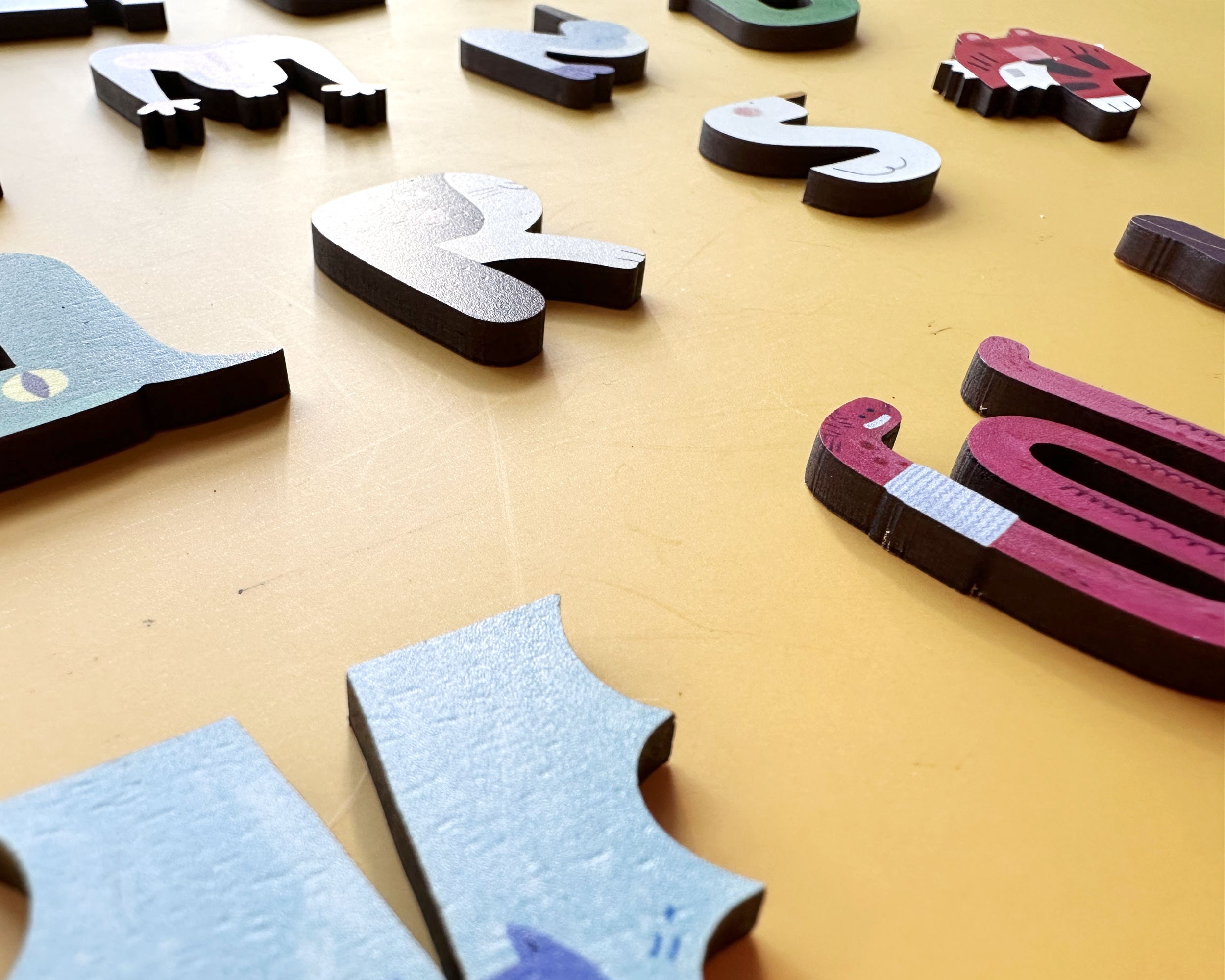ABC Wooden Animal Pin - Etsy