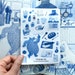 Blue the Bear Clear Glossy Sticker Sheet A6 - Bullet Journal, Planner ...