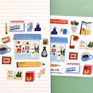 My Favorite Stationery Clear Sticker Sheet A6 Bullet Journal Planner ...