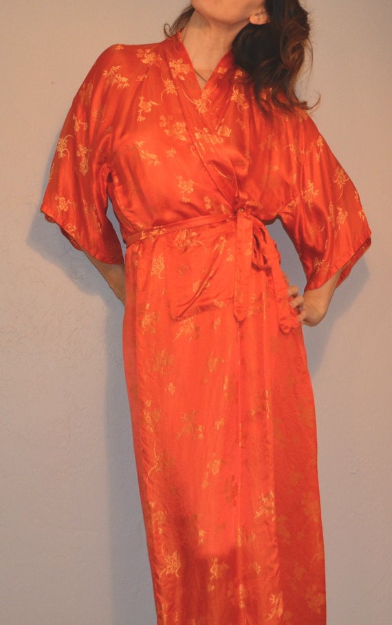 orange silk oriental robe - Gem