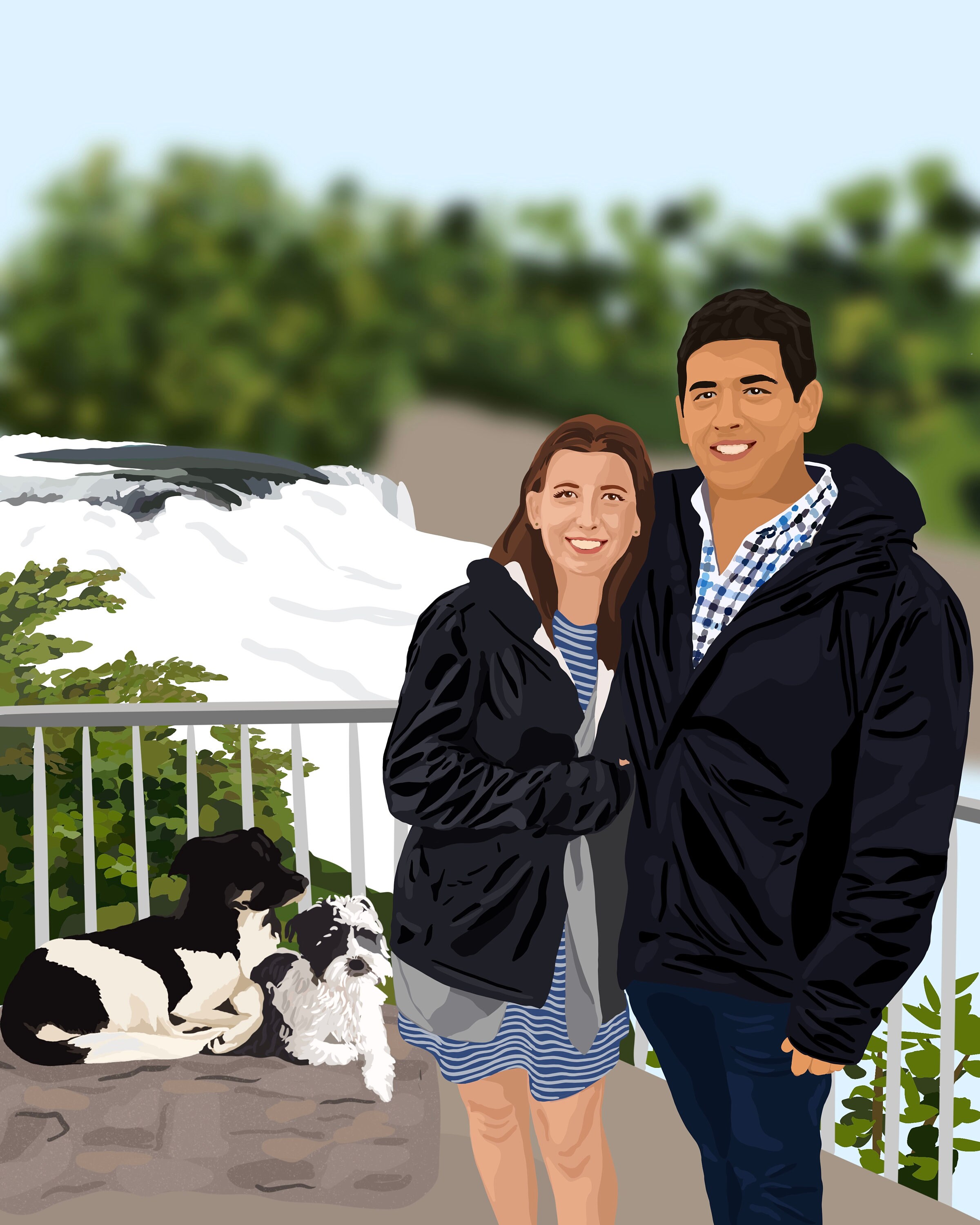 Custom Person Illustration Portrait Custom Portrait - Etsy UK