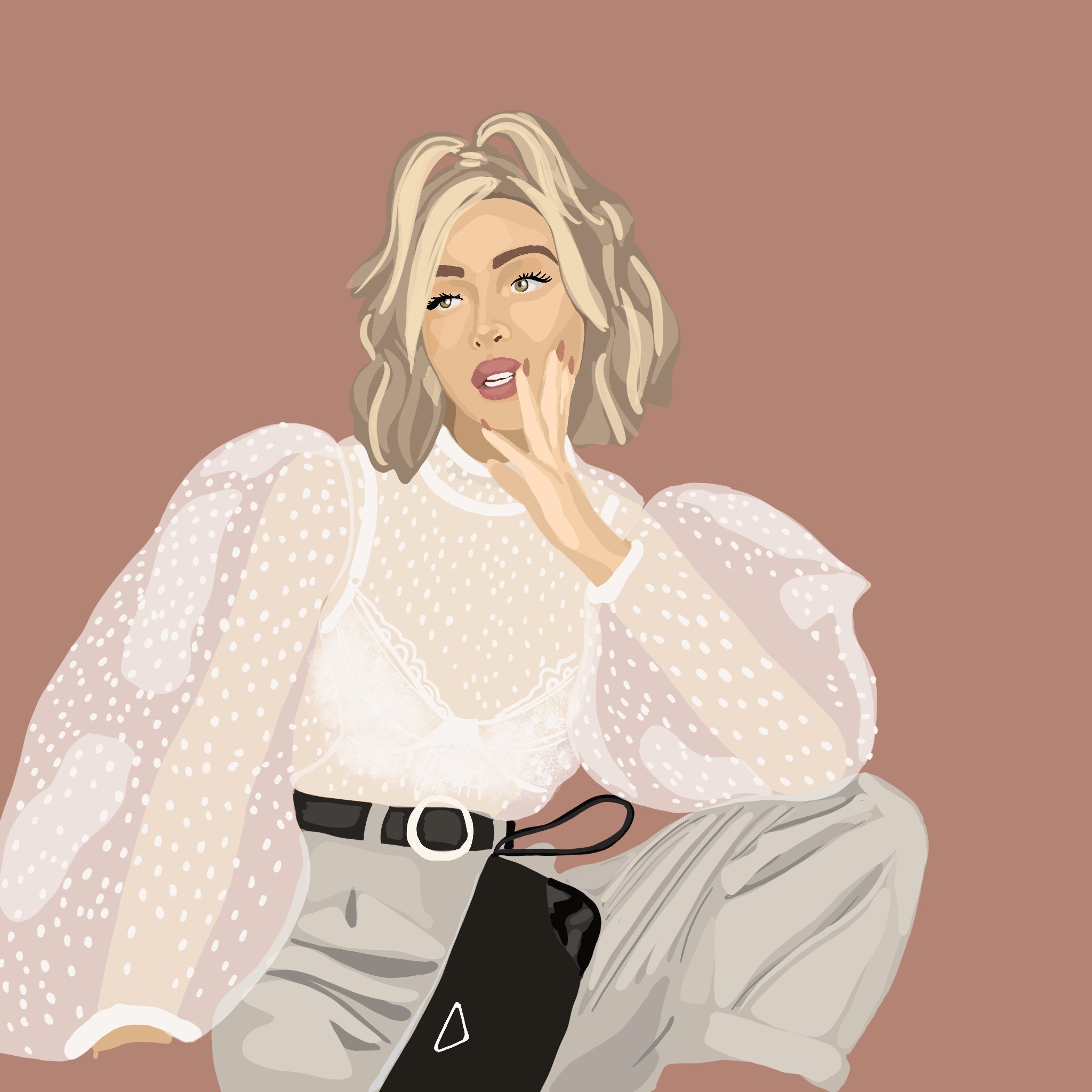 Custom Person Illustration Portrait Custom Portrait - Etsy UK