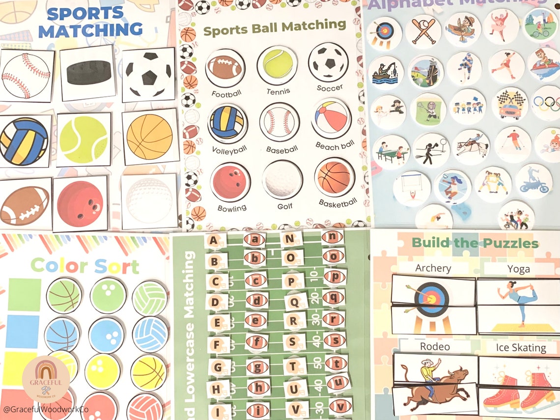 Learning Binder Printable Activities Sport Learning Binder - Etsy