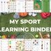 Learning Binder Printable Activities Sport Learning Binder Sport Busy ...
