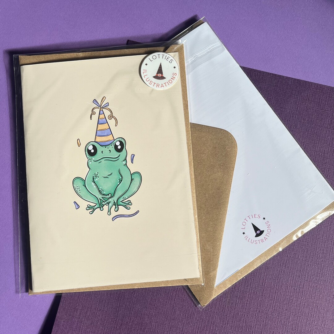 Frog Birthday Card - Etsy